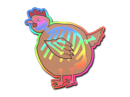 Sticker | Poorly Drawn Chicken (Holo) - CSGO Database