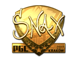 Sticker | Snax (Gold) | Krakow 2017 - CSGO Database