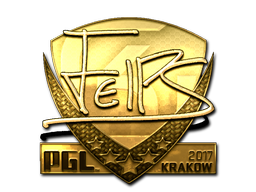 Sticker | felps (Gold) | Krakow 2017 - CSGO Database