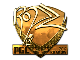 Sticker | ropz (Gold) | Krakow 2017 - CSGO Database