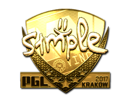Sticker | s1mple (Gold) | Krakow 2017 - CSGO Database